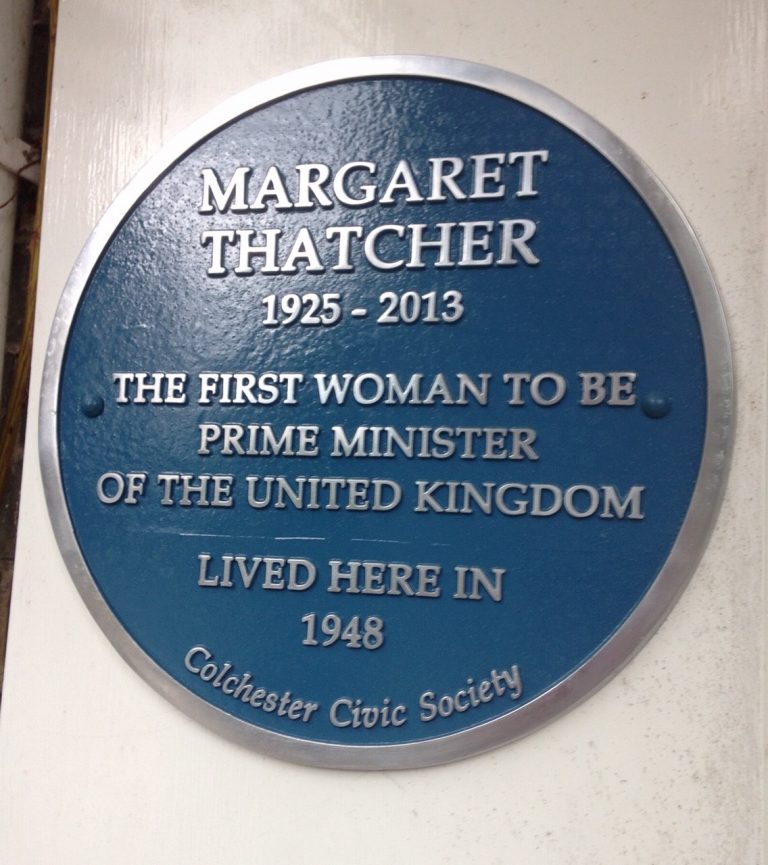 The Margaret Thatcher Plaque | Colchester Civic Society